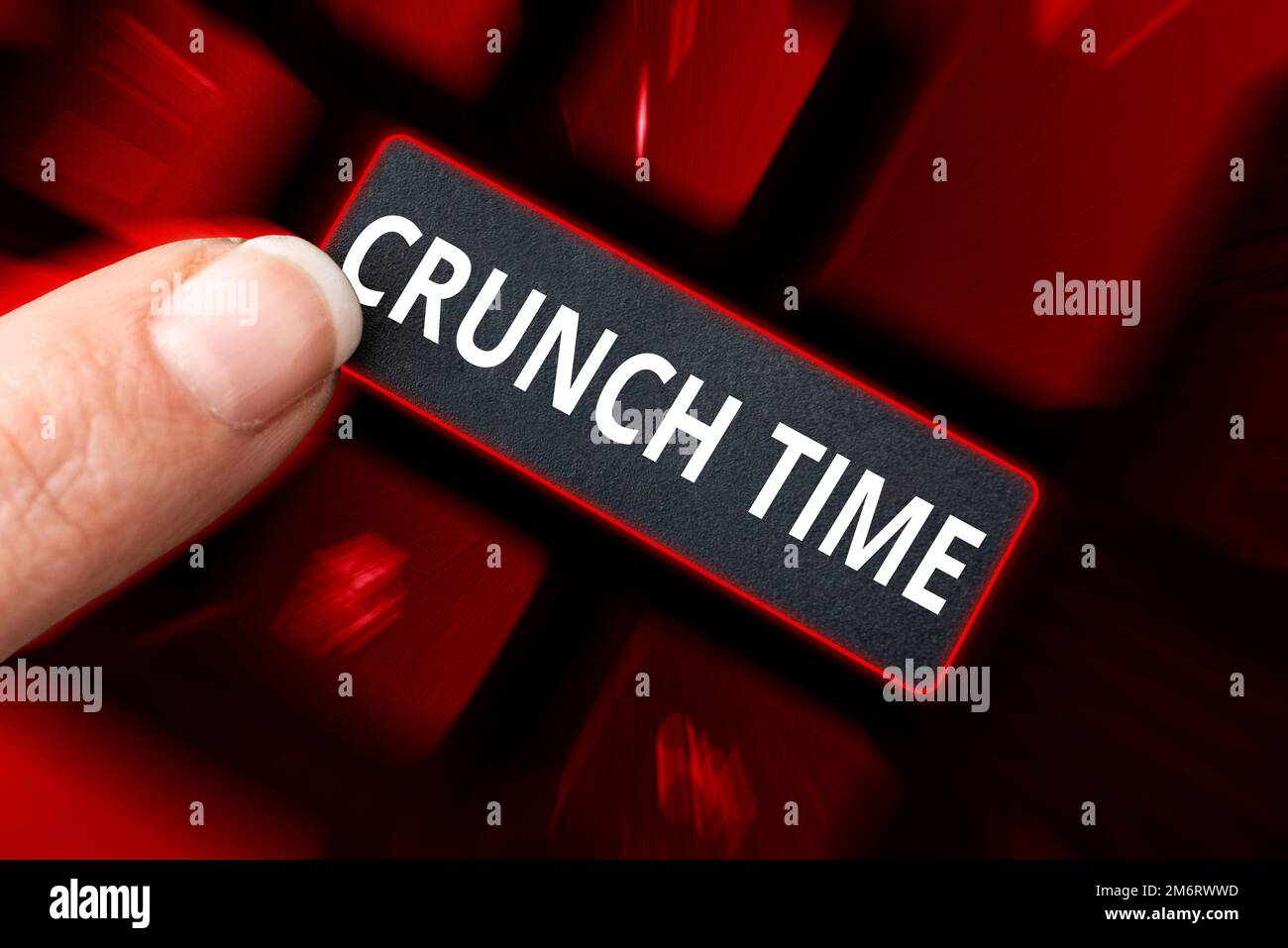 Conceptual caption Crunch Time. Word for period when pressure to ...