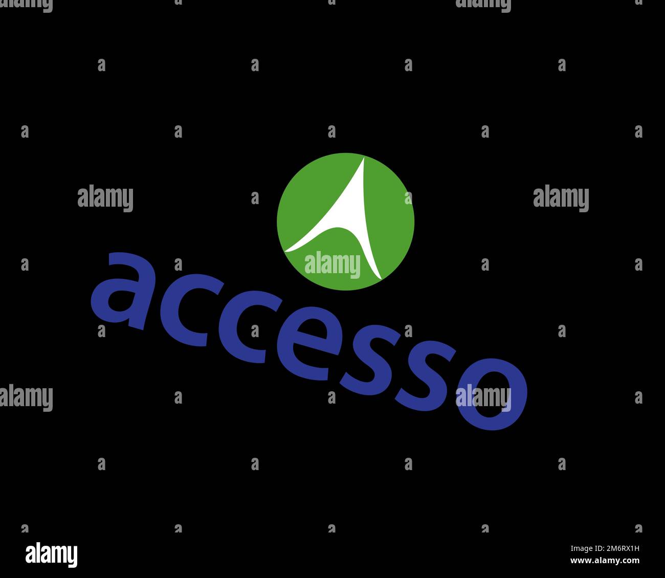 Accesso, rotated logo, black background B Stock Photo - Alamy