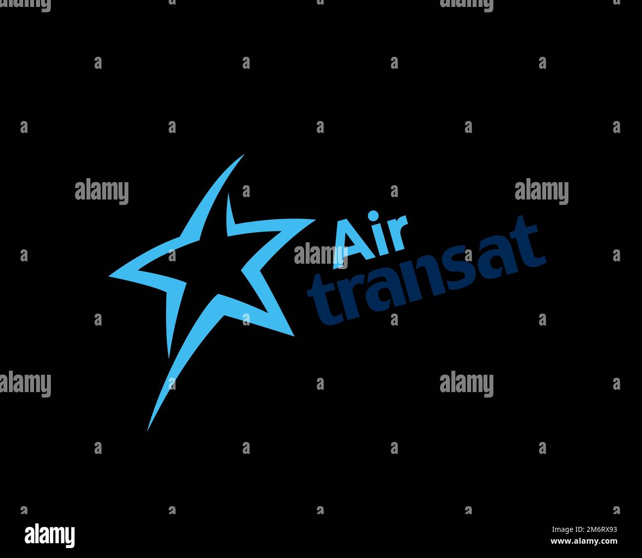 Air Transat, rotated logo, black background Stock Photo - Alamy