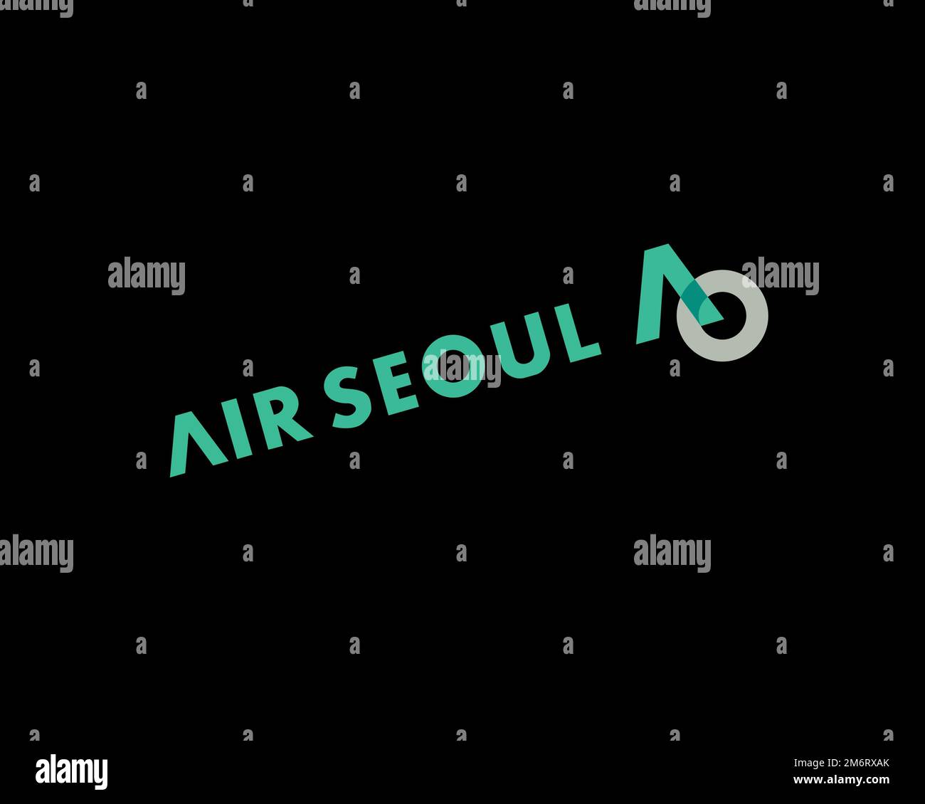 Air Seoul, rotated logo, black background Stock Photo - Alamy