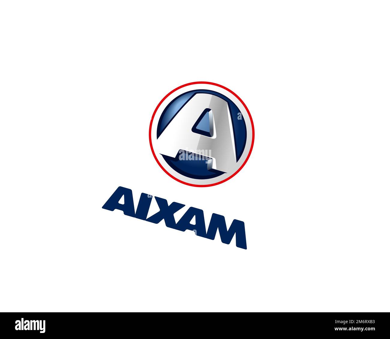 Aixam, rotated logo, white background B Stock Photo - Alamy