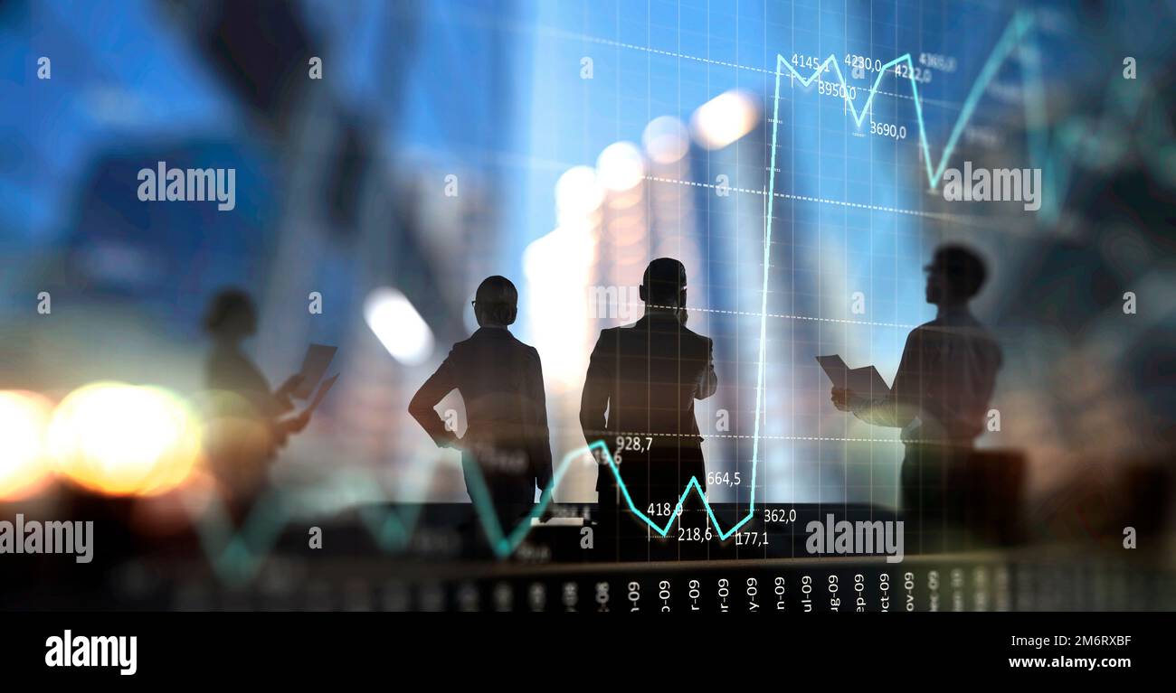 Group of business people outlines with lit background Stock Photo - Alamy