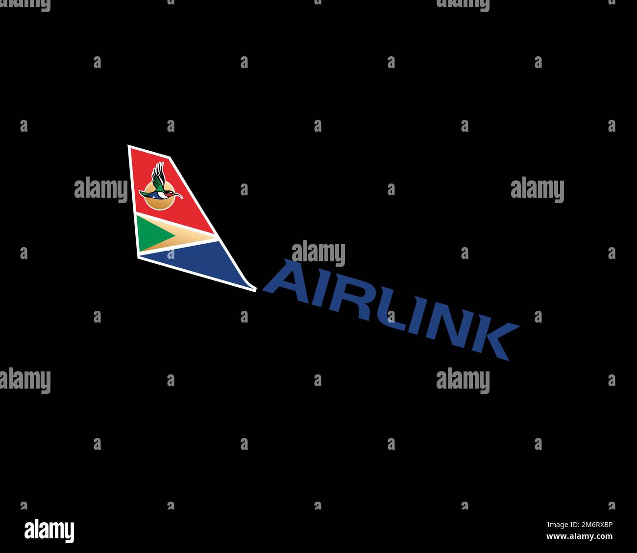 Airlink, rotated logo, black background B Stock Photo - Alamy