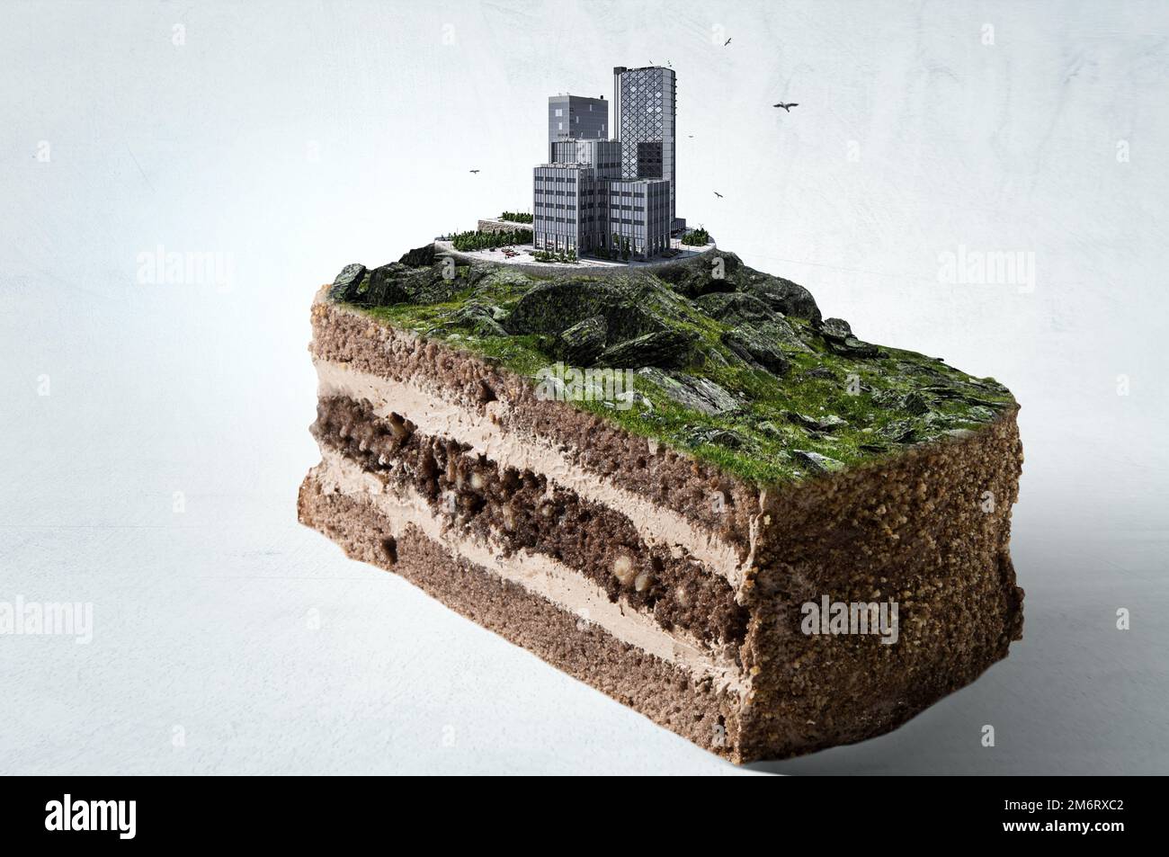 Cityscape on top of cake Stock Photo - Alamy
