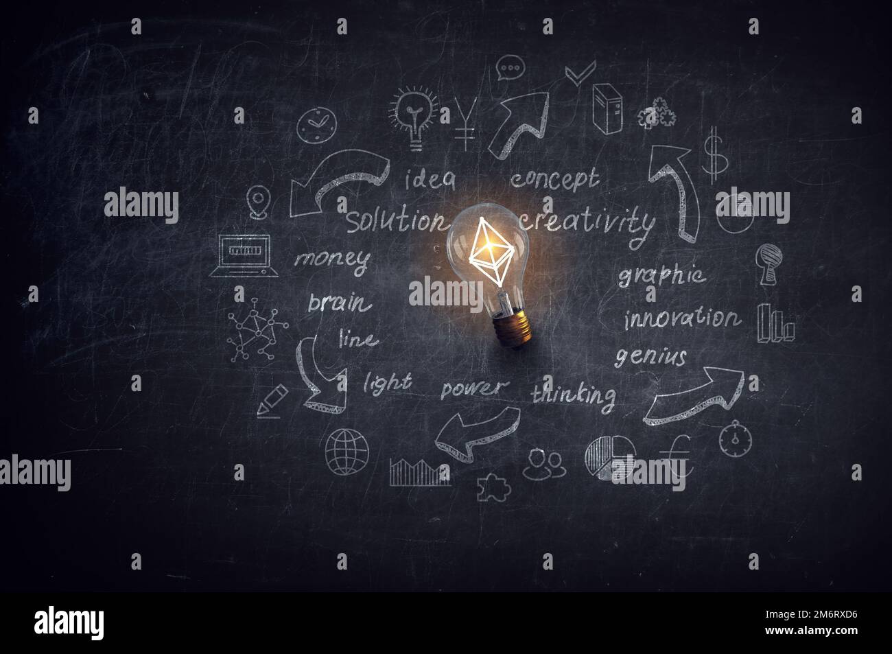 Light bulb as symbol of creativity Stock Photo - Alamy