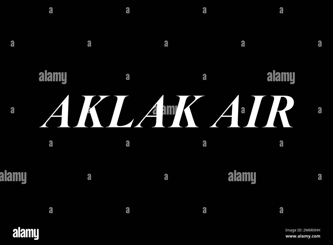 Aklak Air, Logo, Black background Stock Photo - Alamy