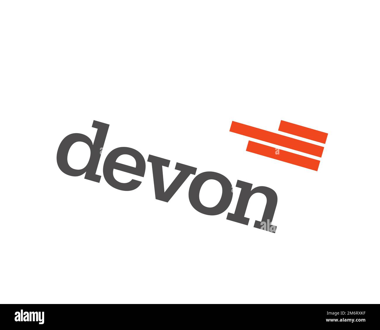 Devon Energy, rotated logo, white background B Stock Photo - Alamy