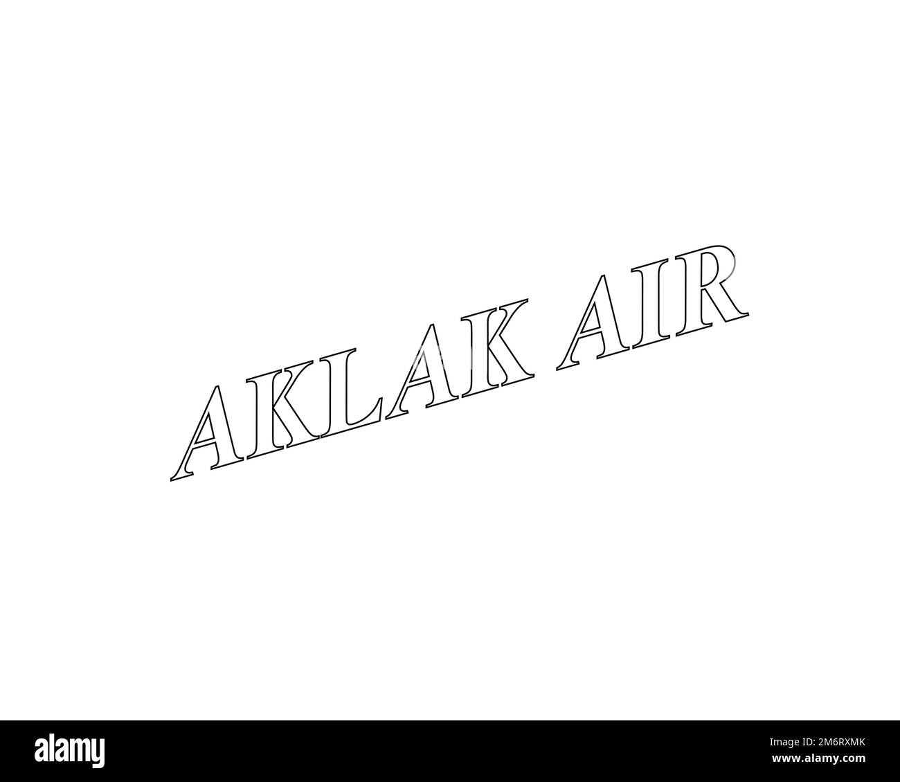 Aklak Air, rotated logo, white background Stock Photo - Alamy