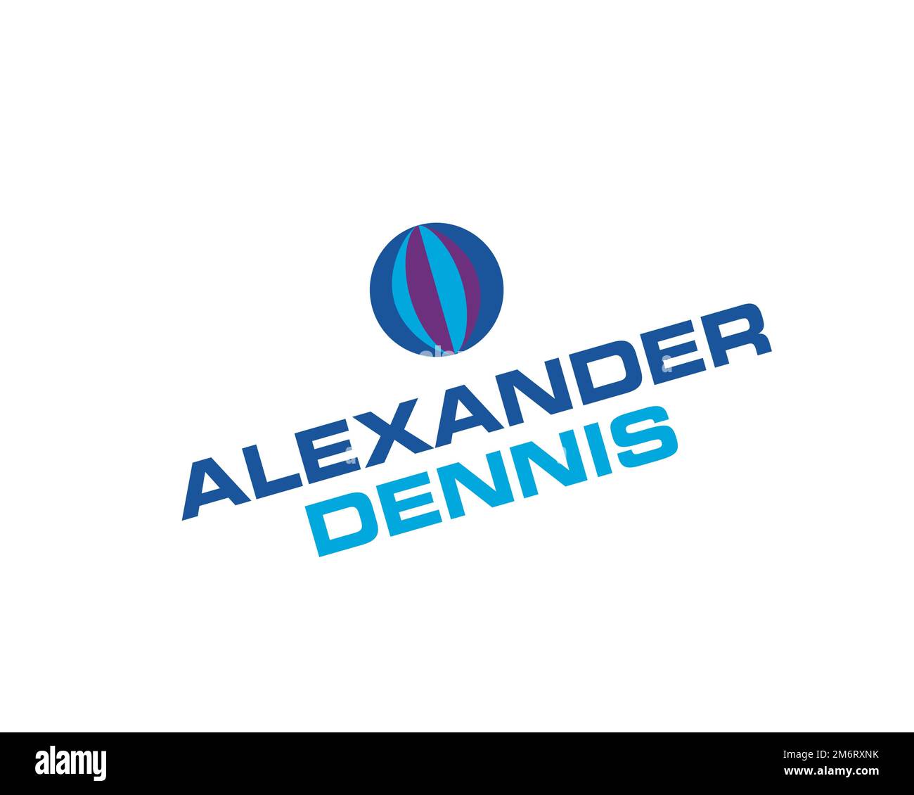 Alexander Dennis, rotated logo, white background Stock Photo - Alamy