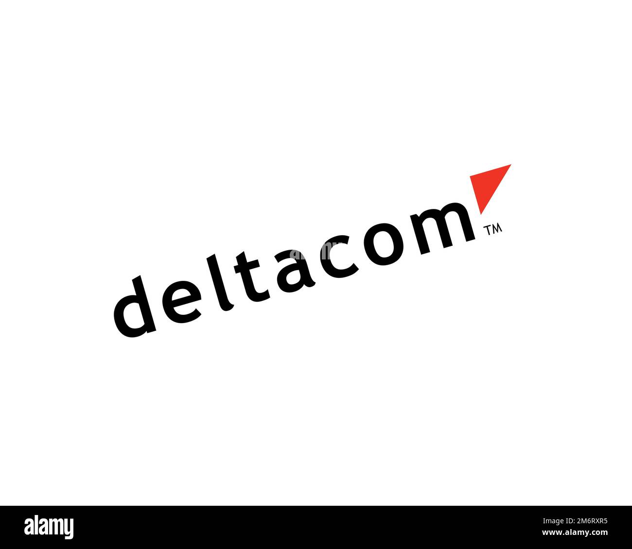 Deltacom, rotated logo, white background Stock Photo - Alamy