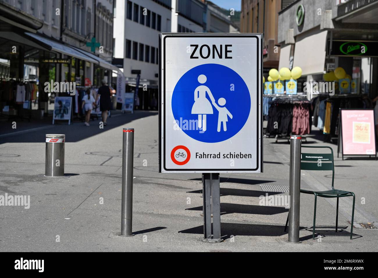 Pedestrian zone sign Stock Photo - Alamy