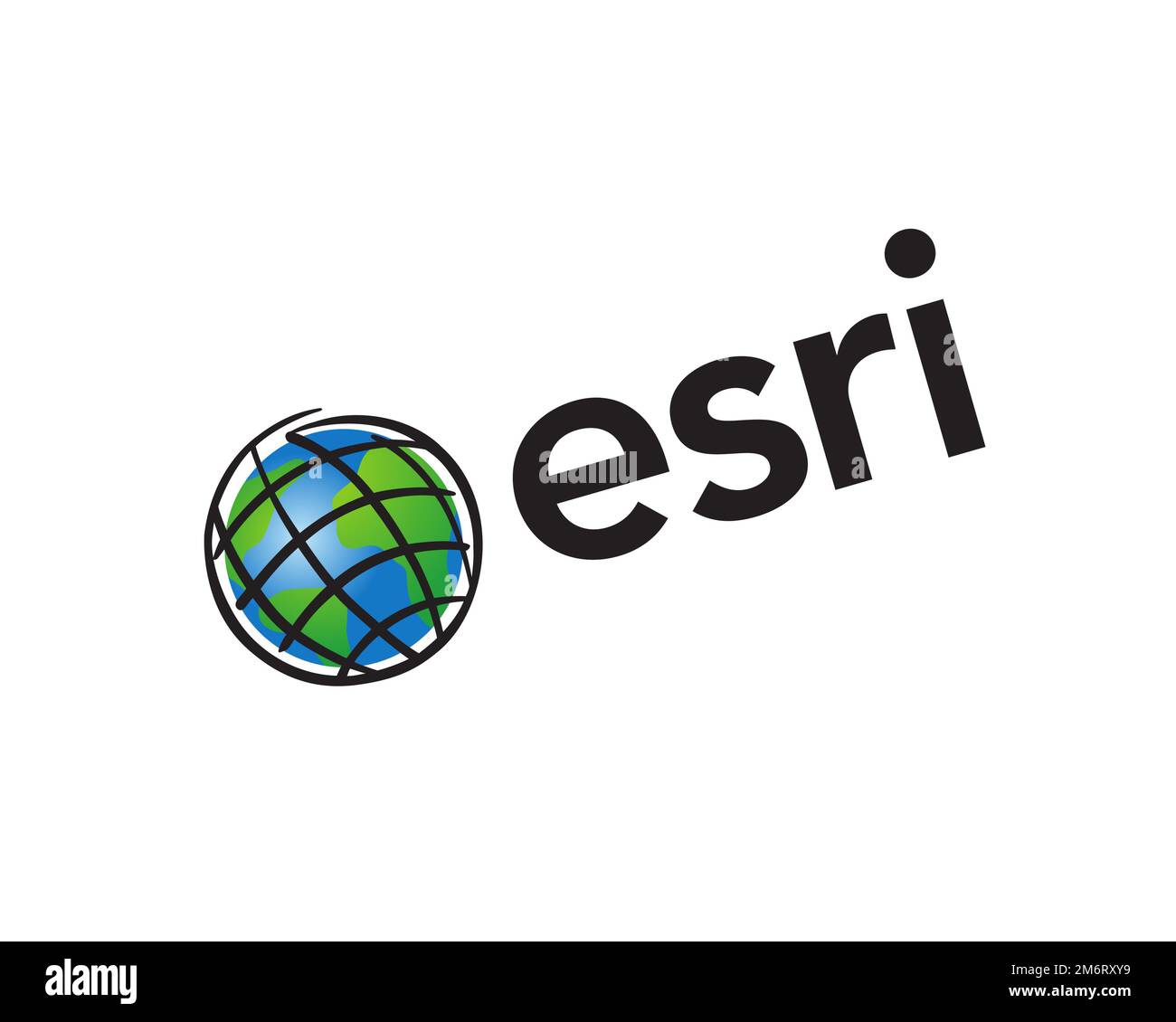 Esri, rotated logo, white background Stock Photo - Alamy