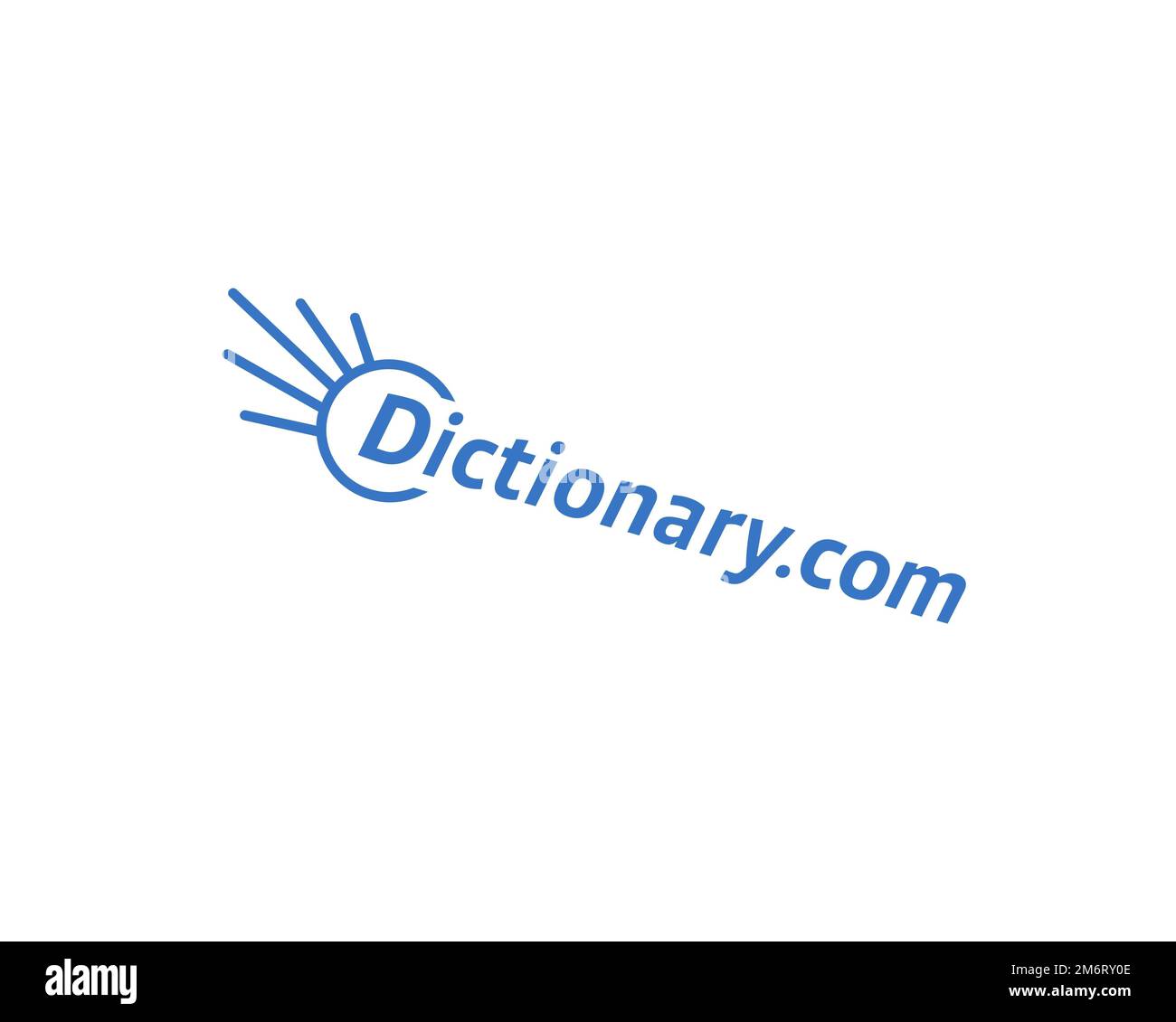 Dictionary. com, rotated logo, white background B Stock Photo - Alamy