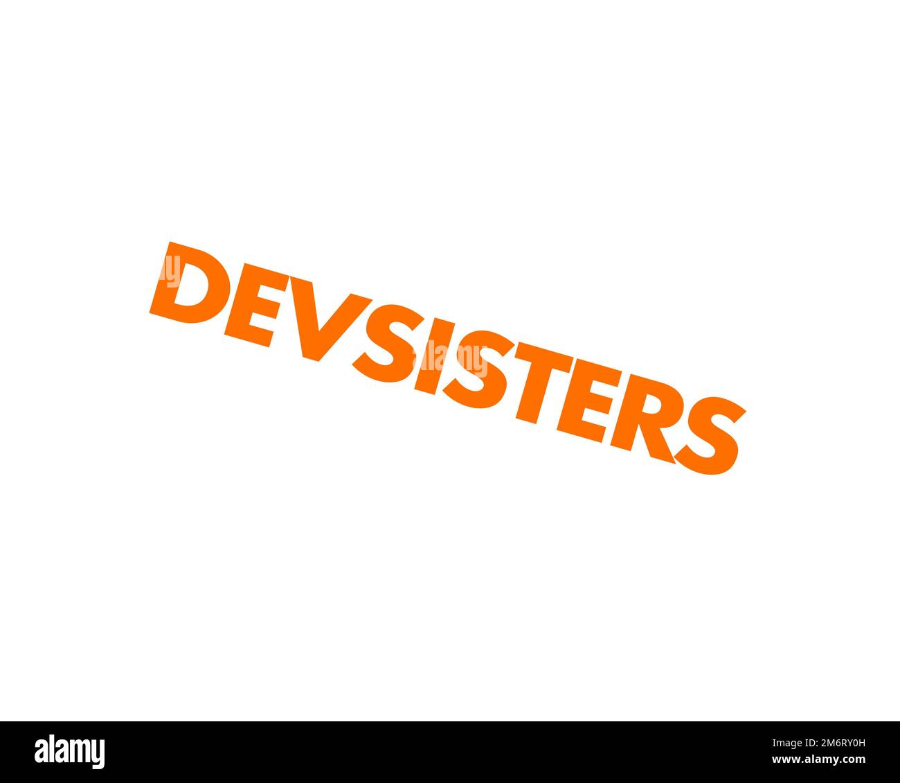Devsisters, rotated logo, white background B Stock Photo - Alamy
