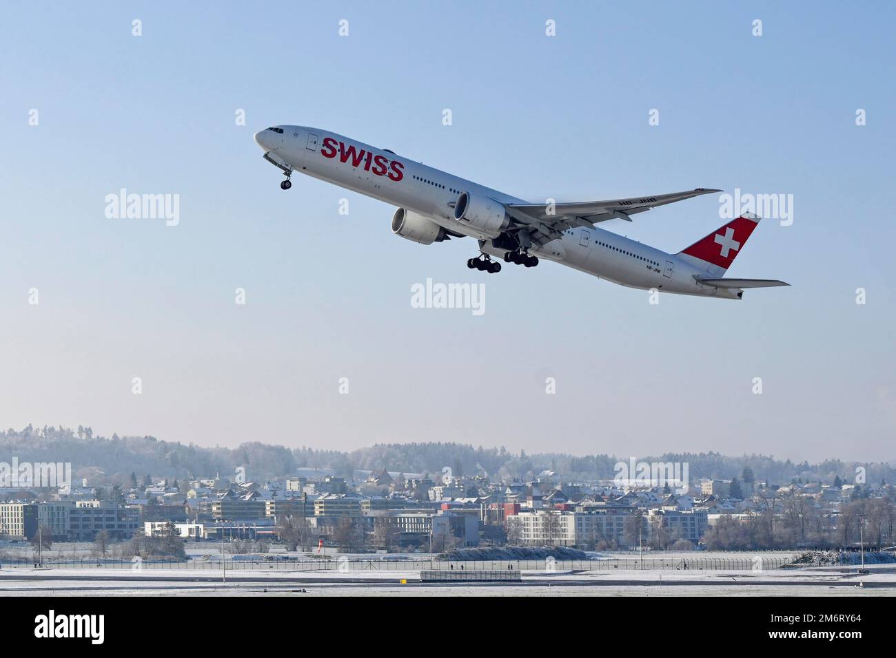 Aircraft Swiss, Boeing 777-300ER, HB-JNB, Zurich Kloten, Switzerland ...