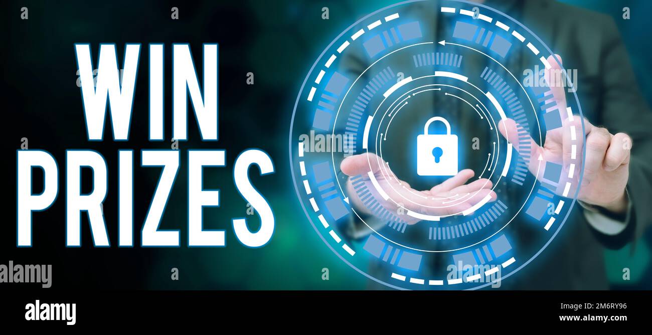 Handwriting text Win Prizes. Word Written on something given for ...