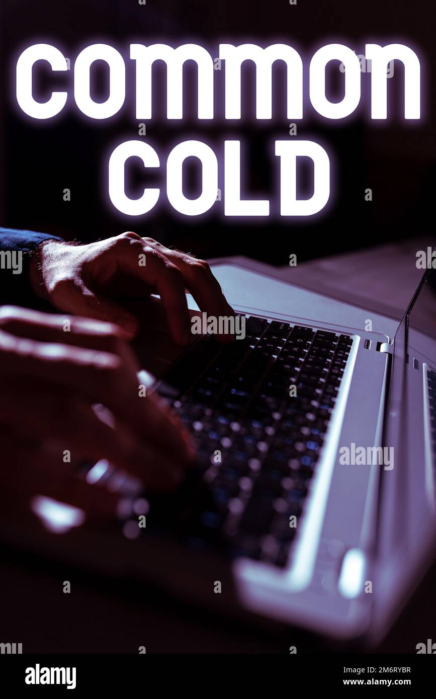 Inspiration showing sign Common Cold. Internet Concept viral infection ...