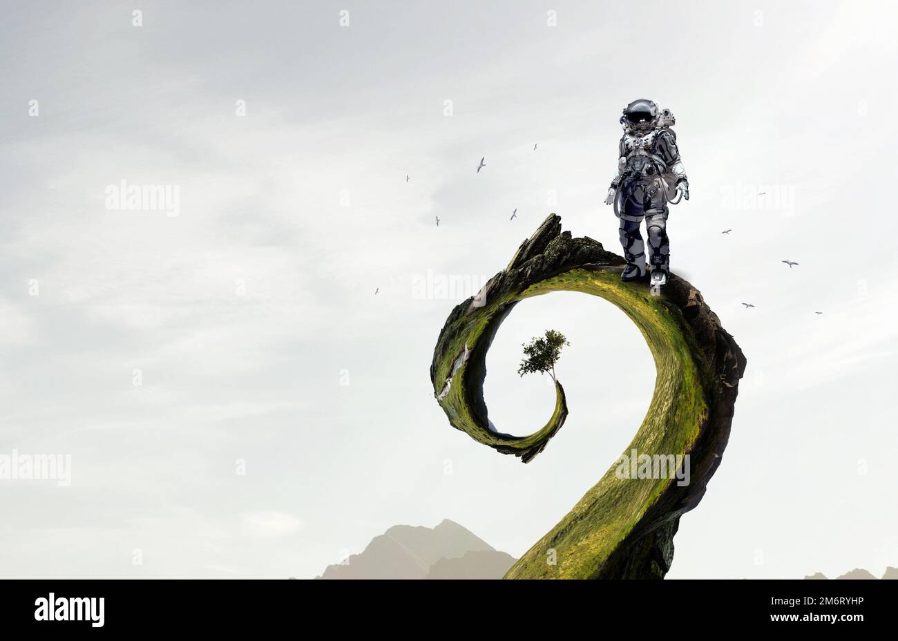 Astronaut and space exploration theme Stock Photo - Alamy