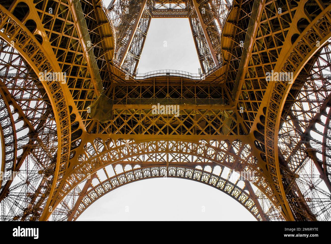The Eiffel Tower and blue sky (Paris, France Stock Photo - Alamy