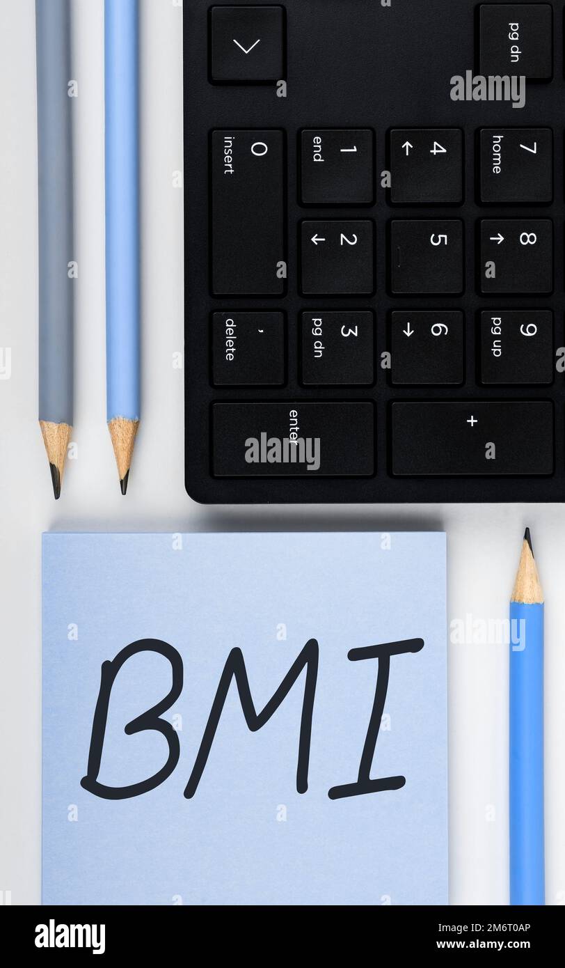 Inspiration showing sign Bmi. Business concept Method of estimating ...