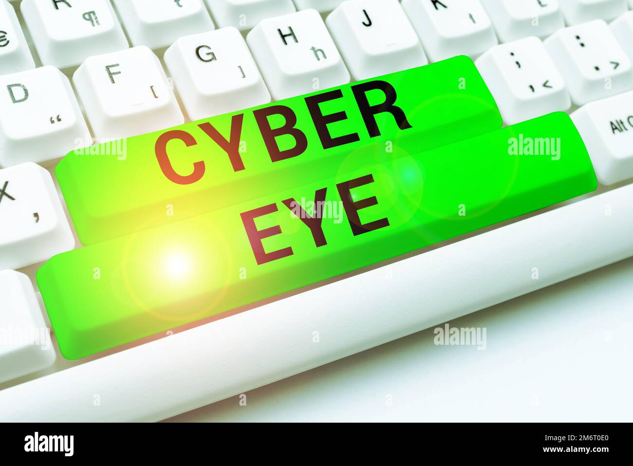 Sign displaying Cyber Eye. Conceptual photo tool engages in building ...