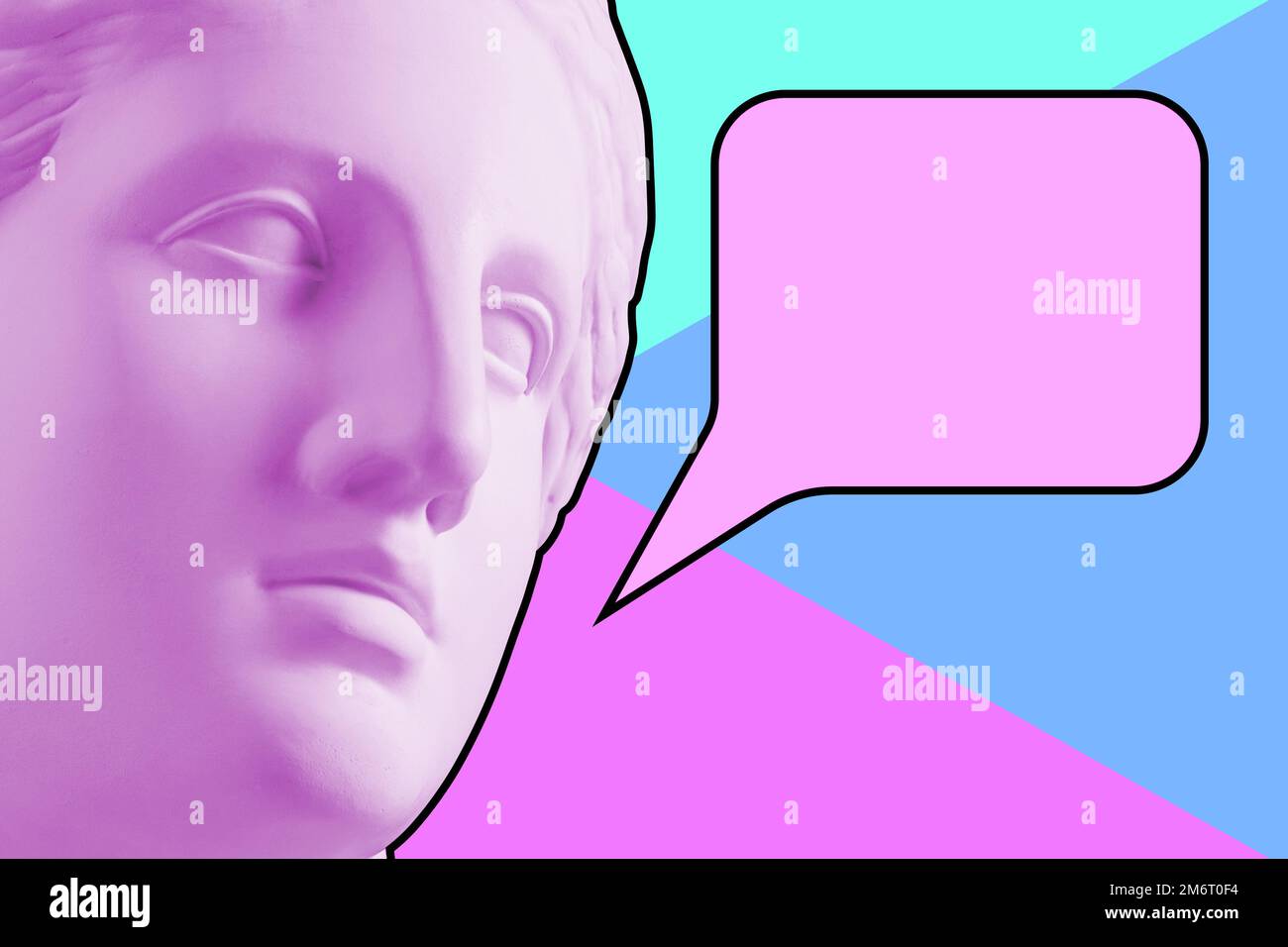 Modern creative graphic sculpture with multi background. Digital ...