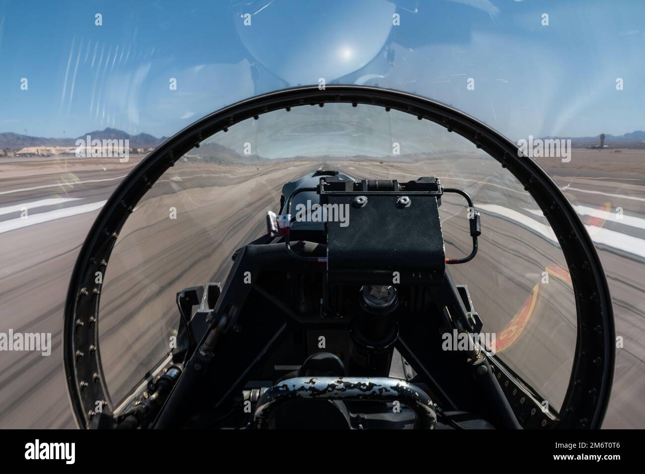 Captain Joshua Smith, 706th Fighter Squadron pilot, takes off in a F ...