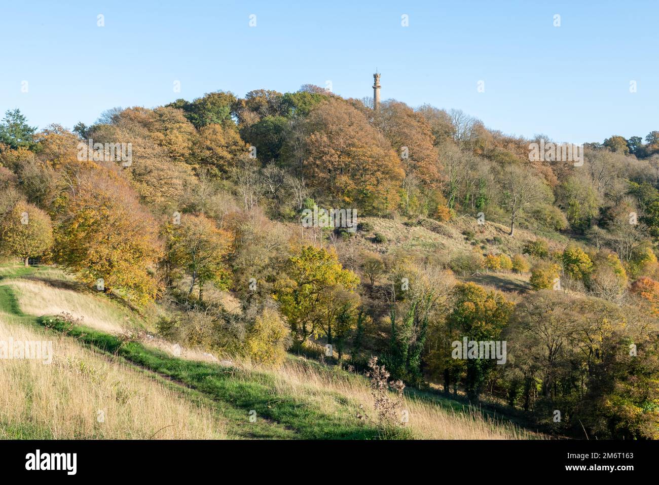 Landscape photo of the autumn colours at the Admiral Hood Monument on ...