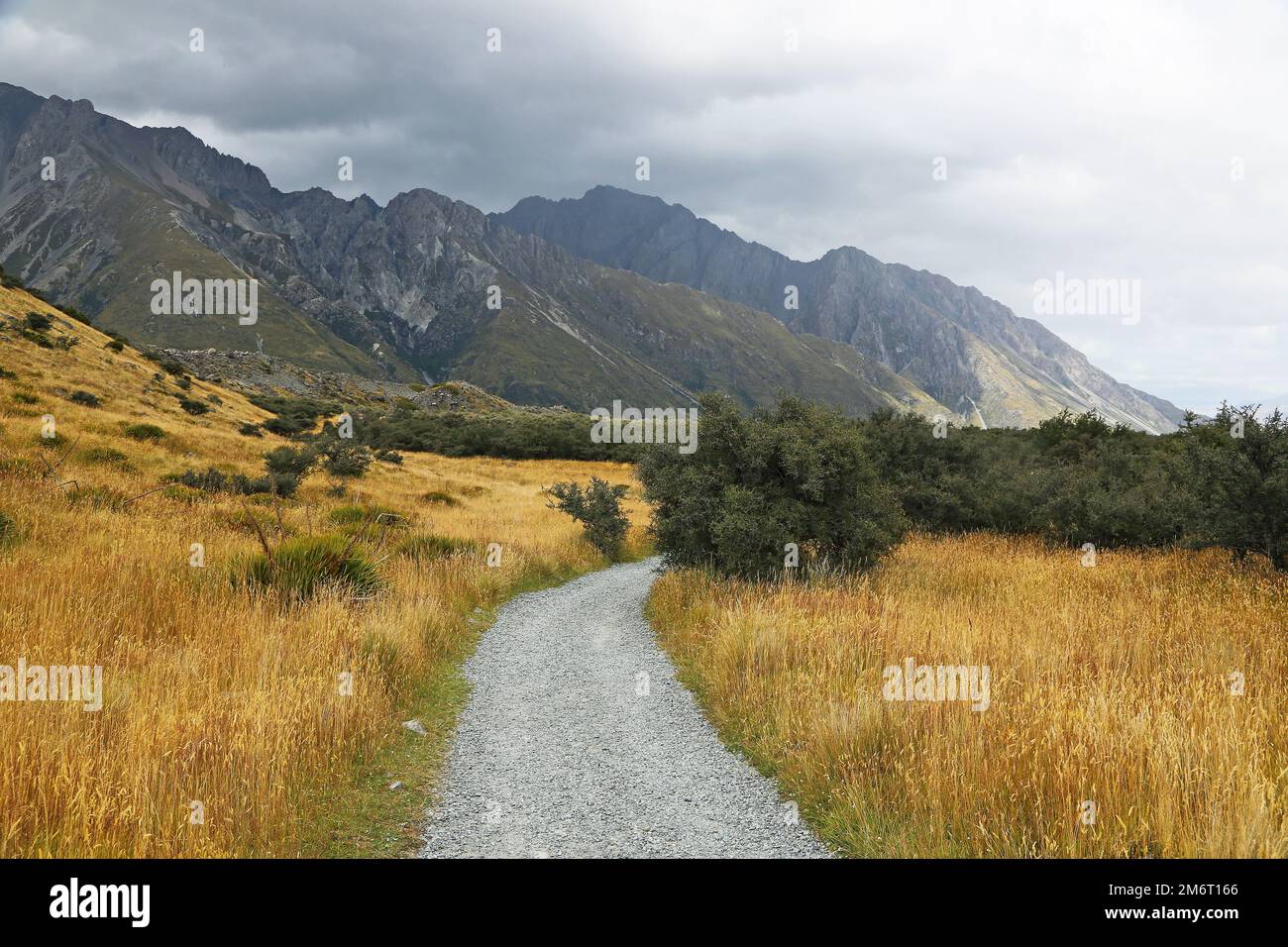 On the trail - Mt Cook National Park, New Zealand Stock Photo - Alamy
