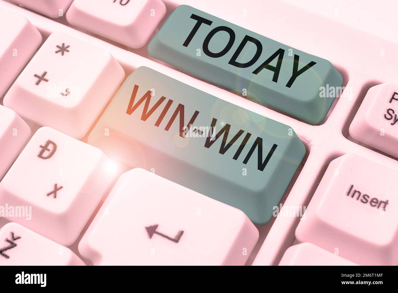 Sign displaying Win Win. Internet Concept Strategy for both parts ...