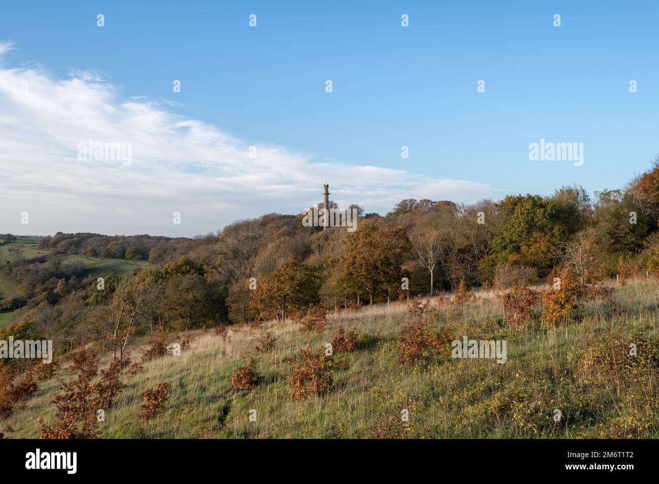 Landscape photo of the autumn colours at the Admiral Hood Monument on ...