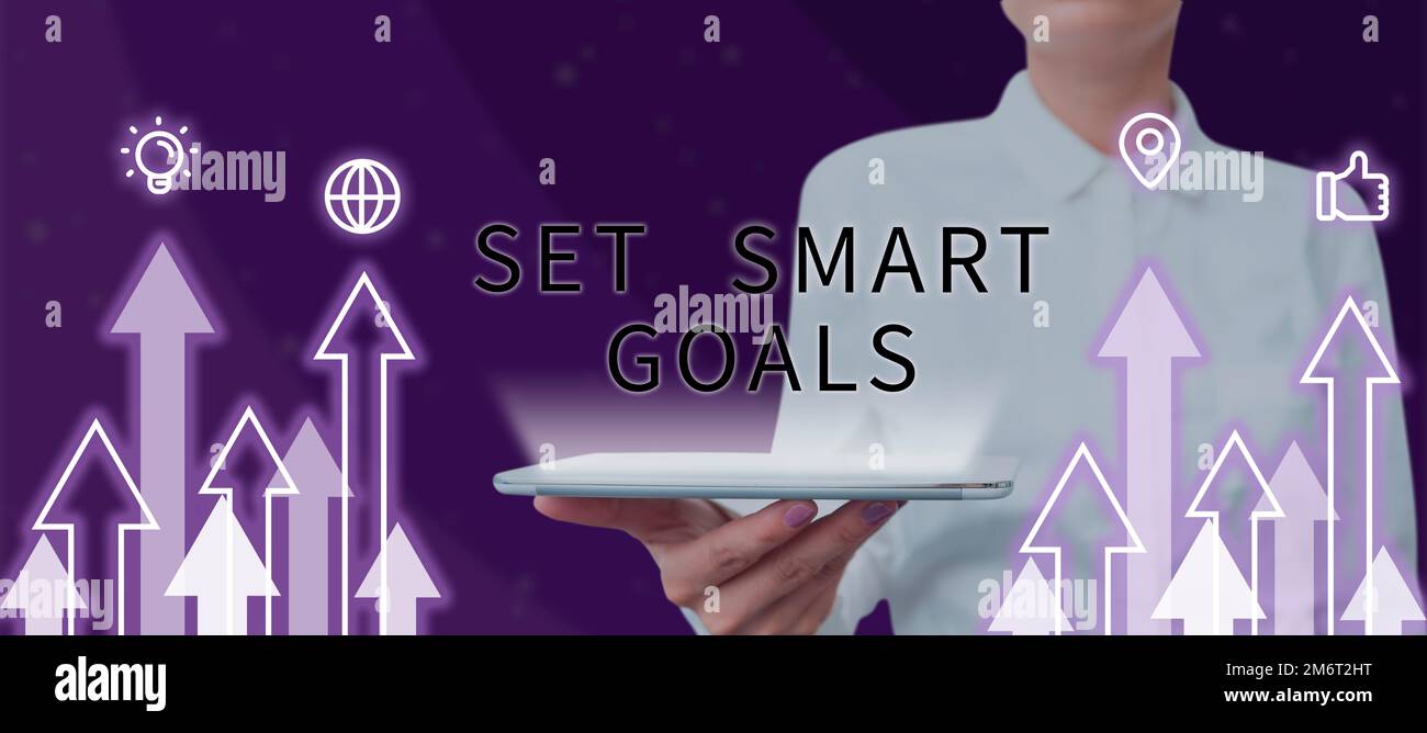 Inspiration showing sign Set Smart Goals, Business idea Establish ...