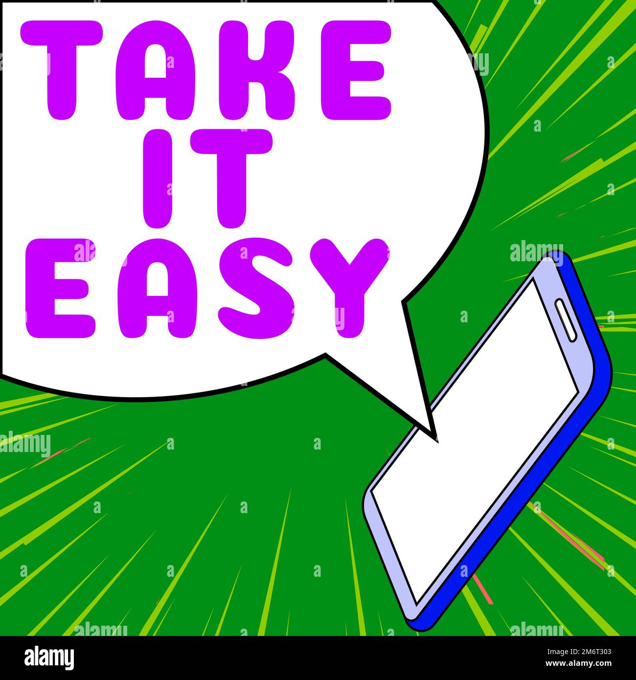 Hand writing sign Take It Easy, Word Written on Be relaxed do not worry ...
