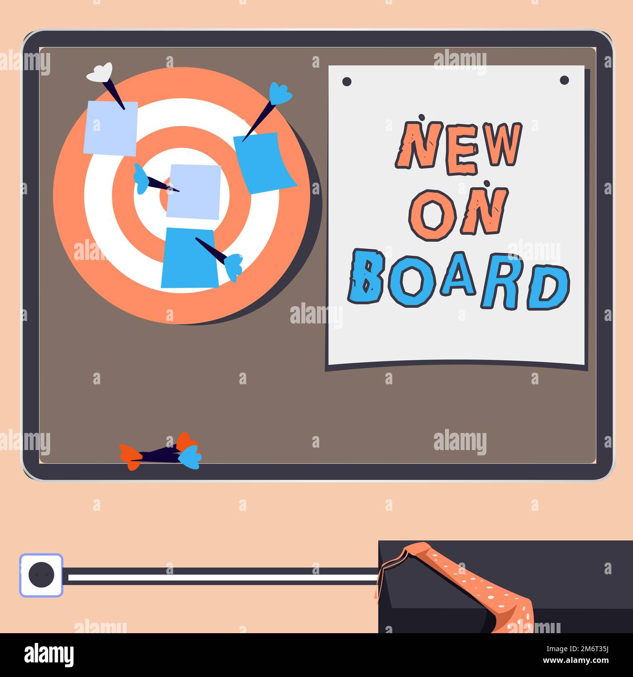 Conceptual caption New On Board, Business showcase Welcome to the team ...