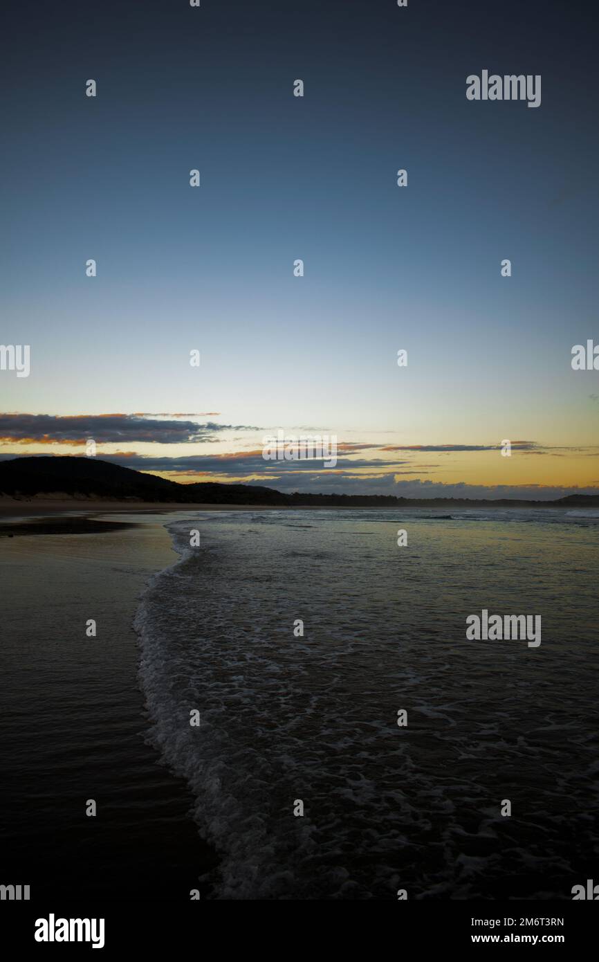 Pacific at sunset on the beack in Crescent Head, Australia Stock Photo ...
