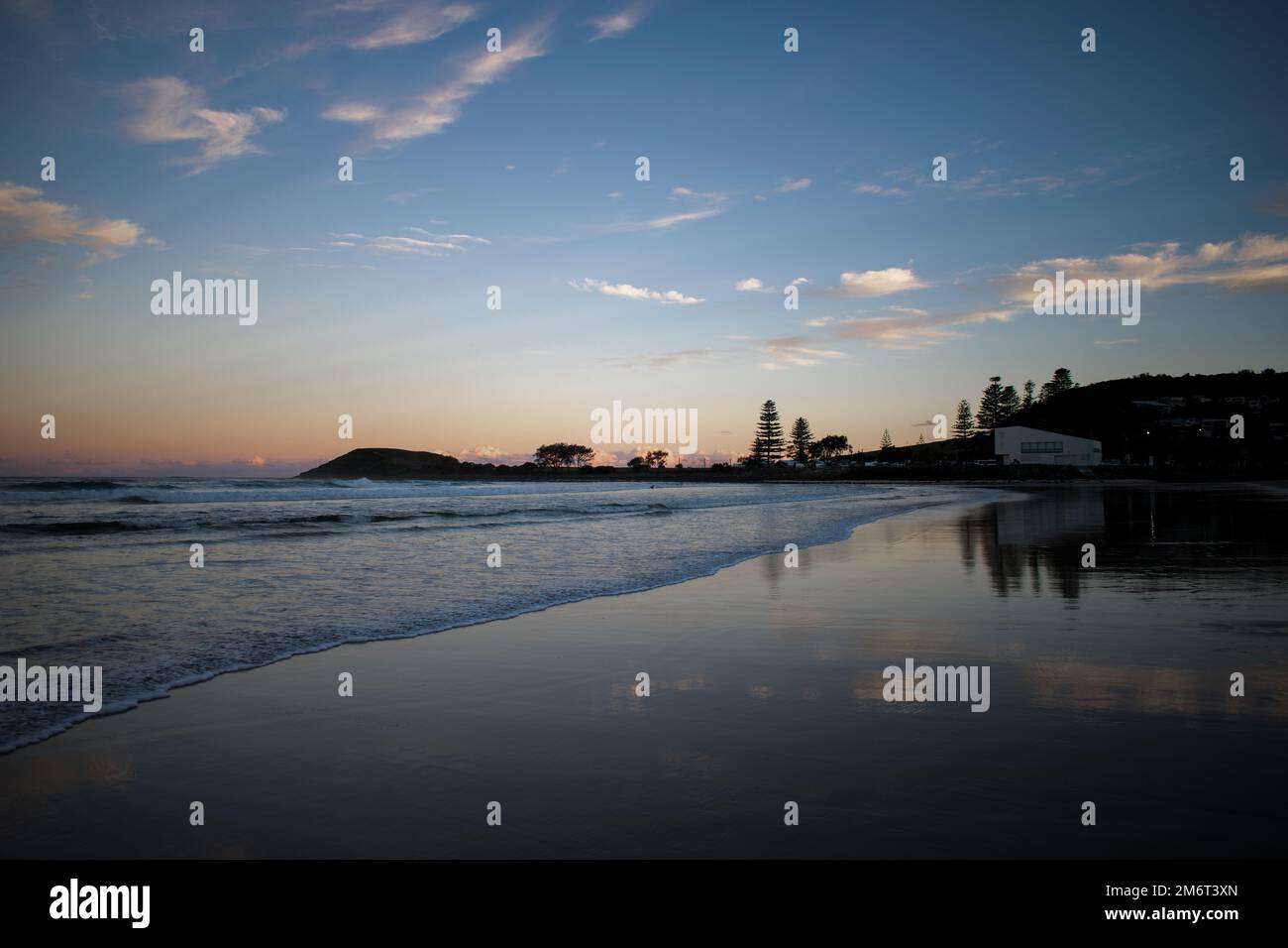 Pacific at sunset on the beack in Crescent Head, Australia Stock Photo ...
