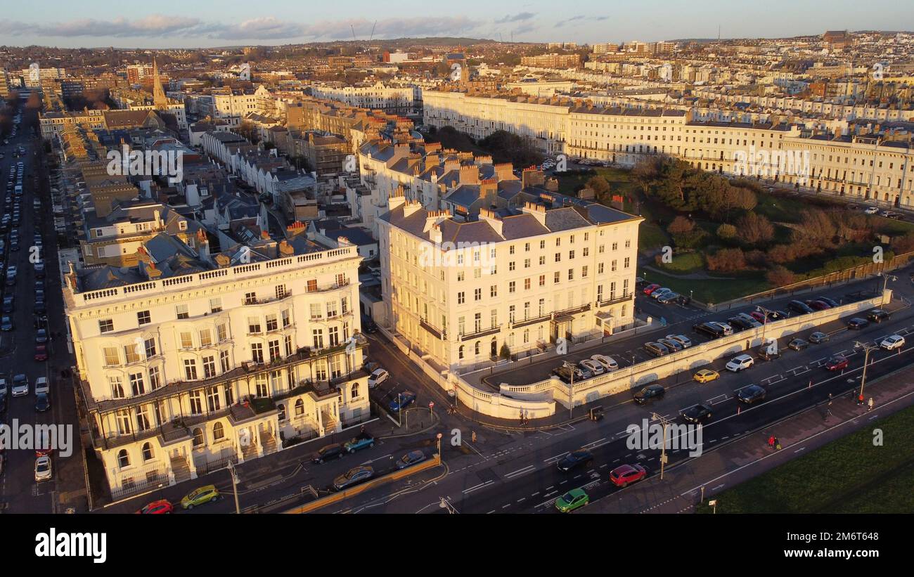 Aerial view of Hove sea front and skyline Stock Photo - Alamy