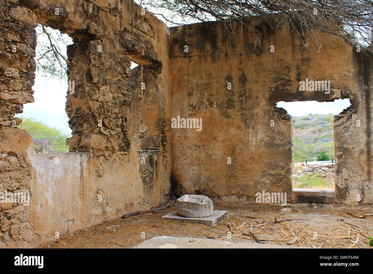 Ruins of the old Balashi Gold Mine, Aruba Stock Photo - Alamy