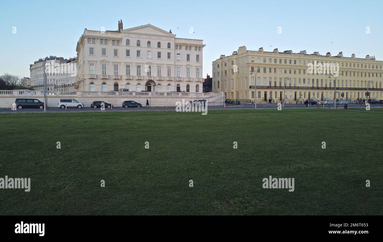 Aerial view of Hove sea front and skyline Stock Photo - Alamy