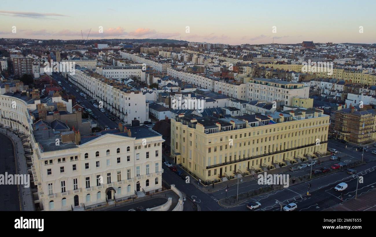 Aerial view of Hove sea front and skyline Stock Photo - Alamy