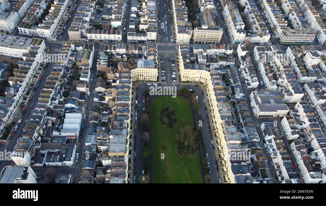 Aerial view of Hove sea front and skyline Stock Photo - Alamy