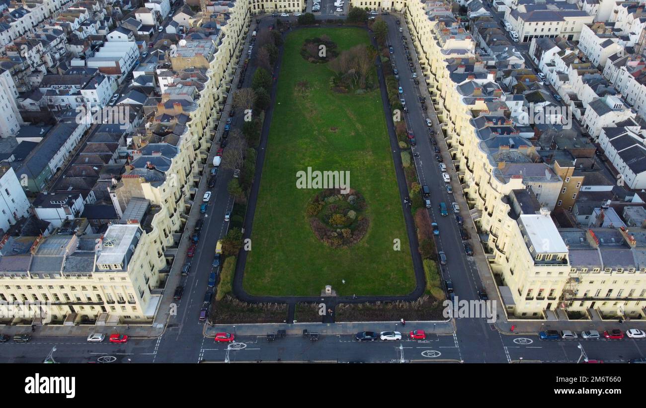 Aerial view of Hove sea front and skyline Stock Photo - Alamy