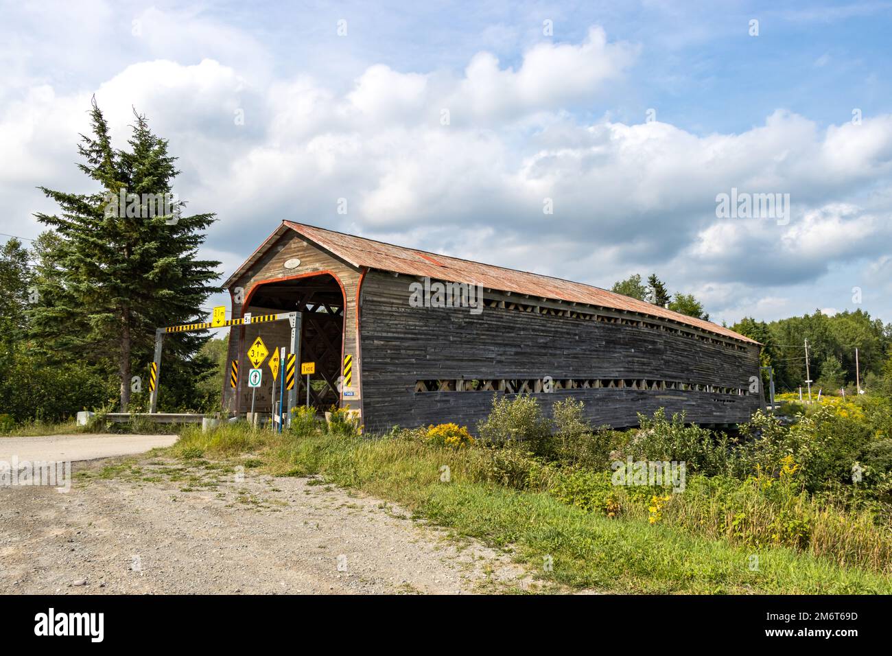 du Sault covered bridges. Build in 1943 over the grande riviere Noire ...