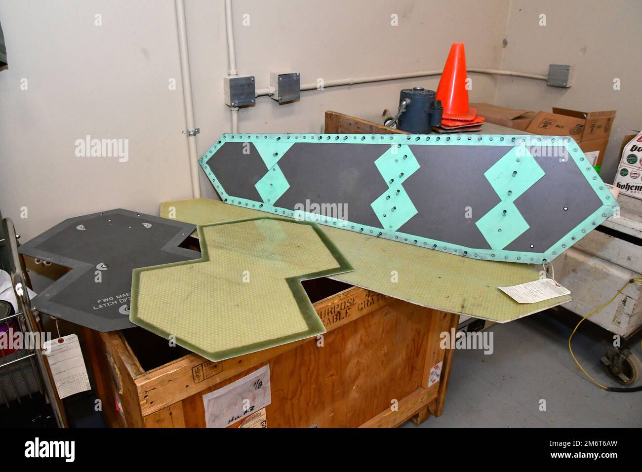 Fabricated F-35 replacement panels made by the Air Force Life Cycle ...