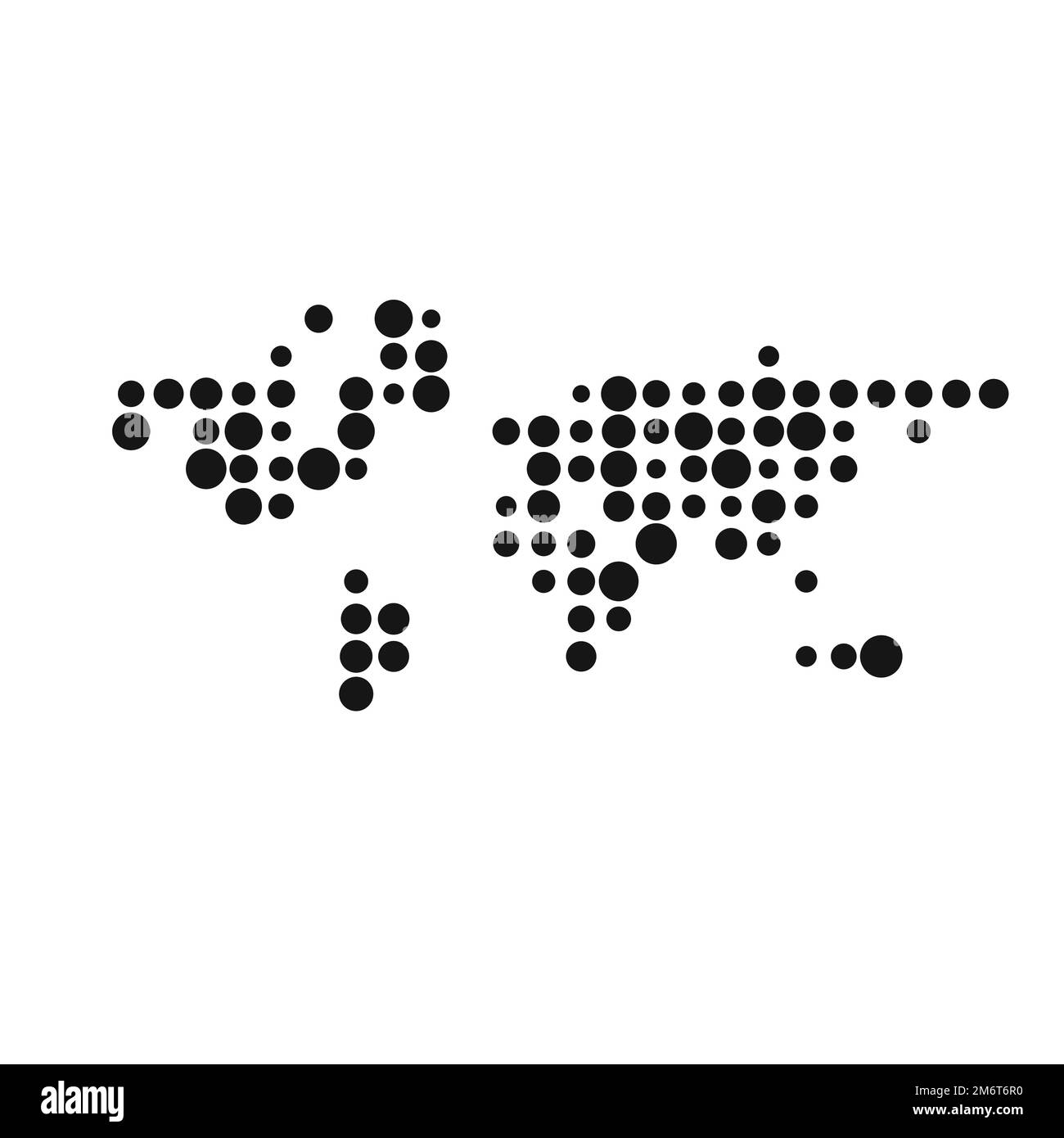 World Map Silhouette Pixelated generative pattern illustration Stock ...