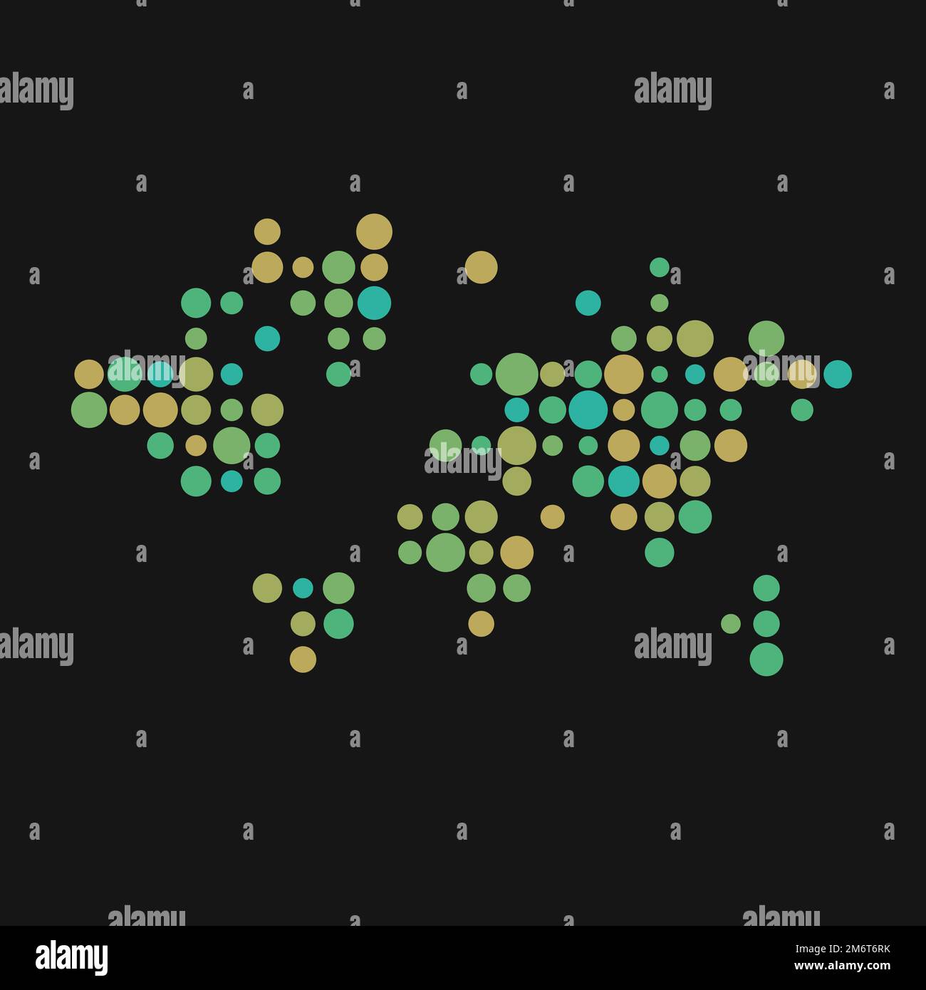 World Map Silhouette Pixelated generative pattern illustration Stock ...