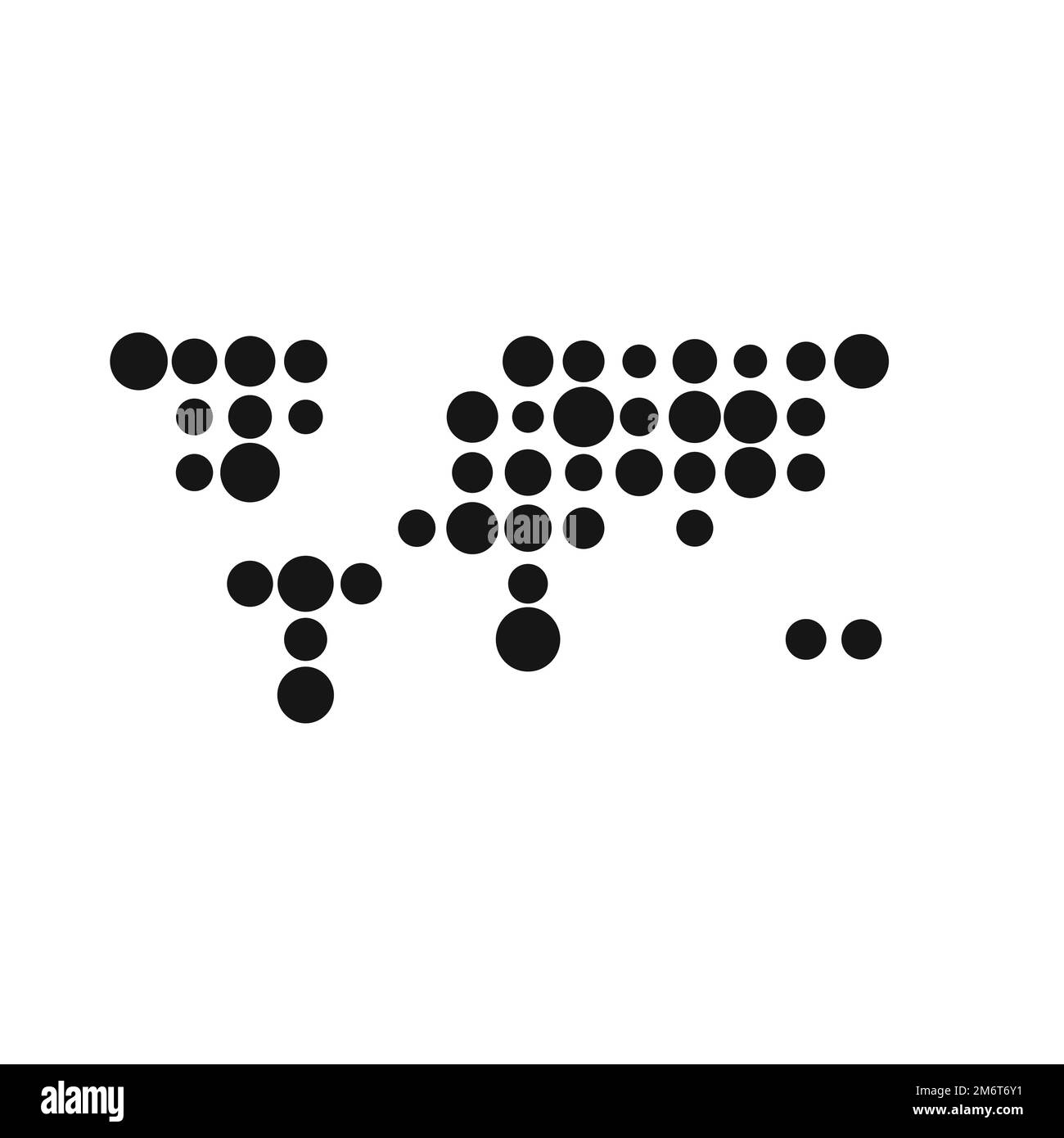 World Map Silhouette Pixelated generative pattern illustration Stock ...
