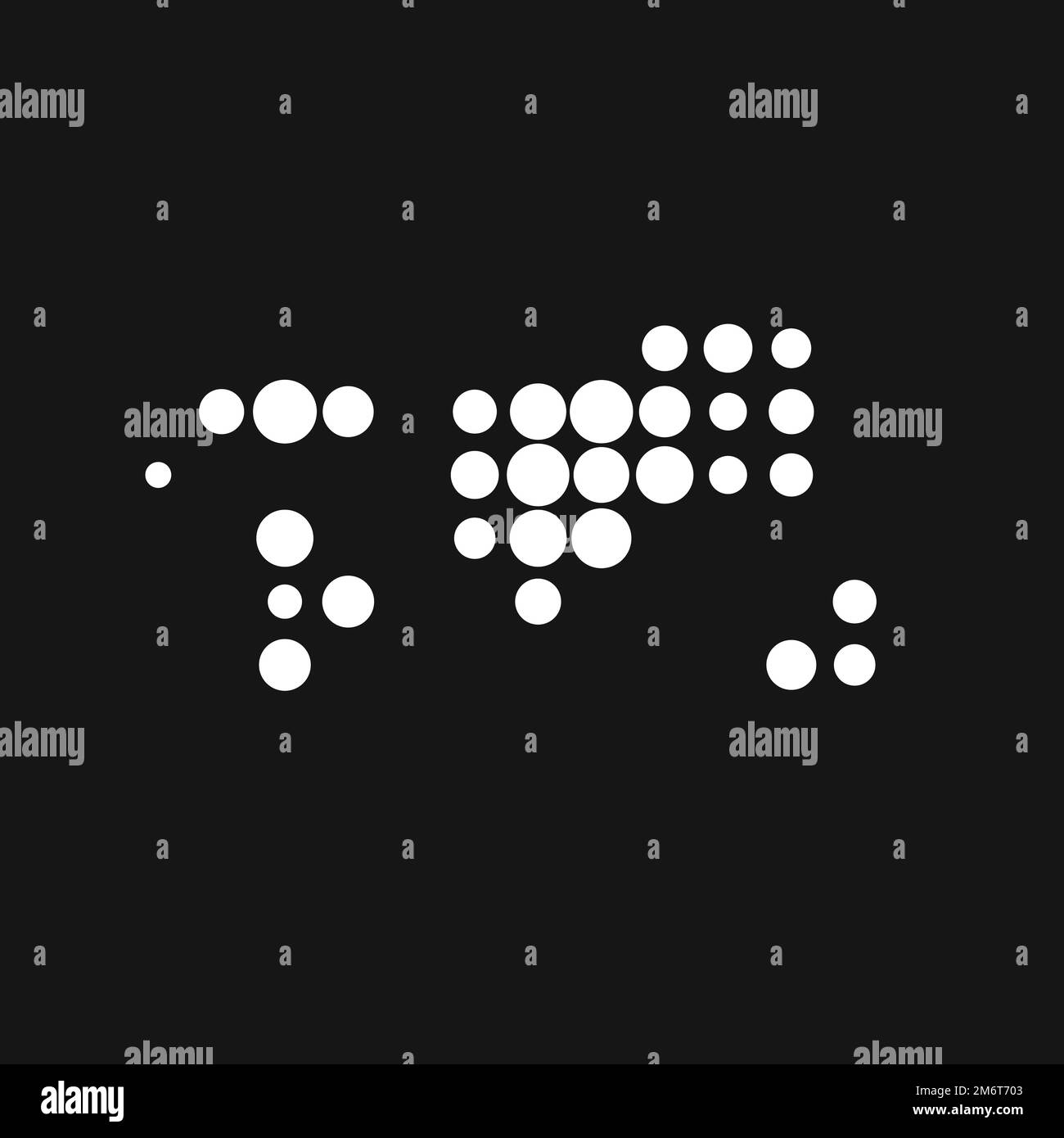 World Map Silhouette Pixelated generative pattern illustration Stock ...