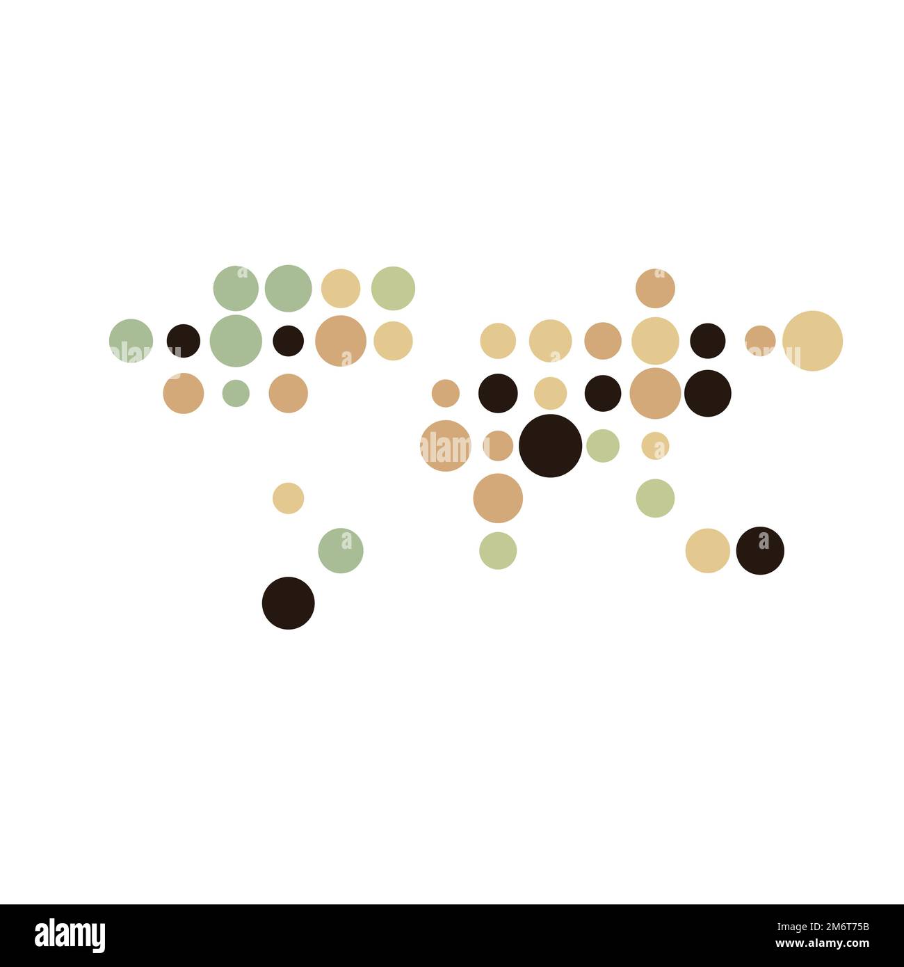 World Map Silhouette Pixelated generative pattern illustration Stock ...