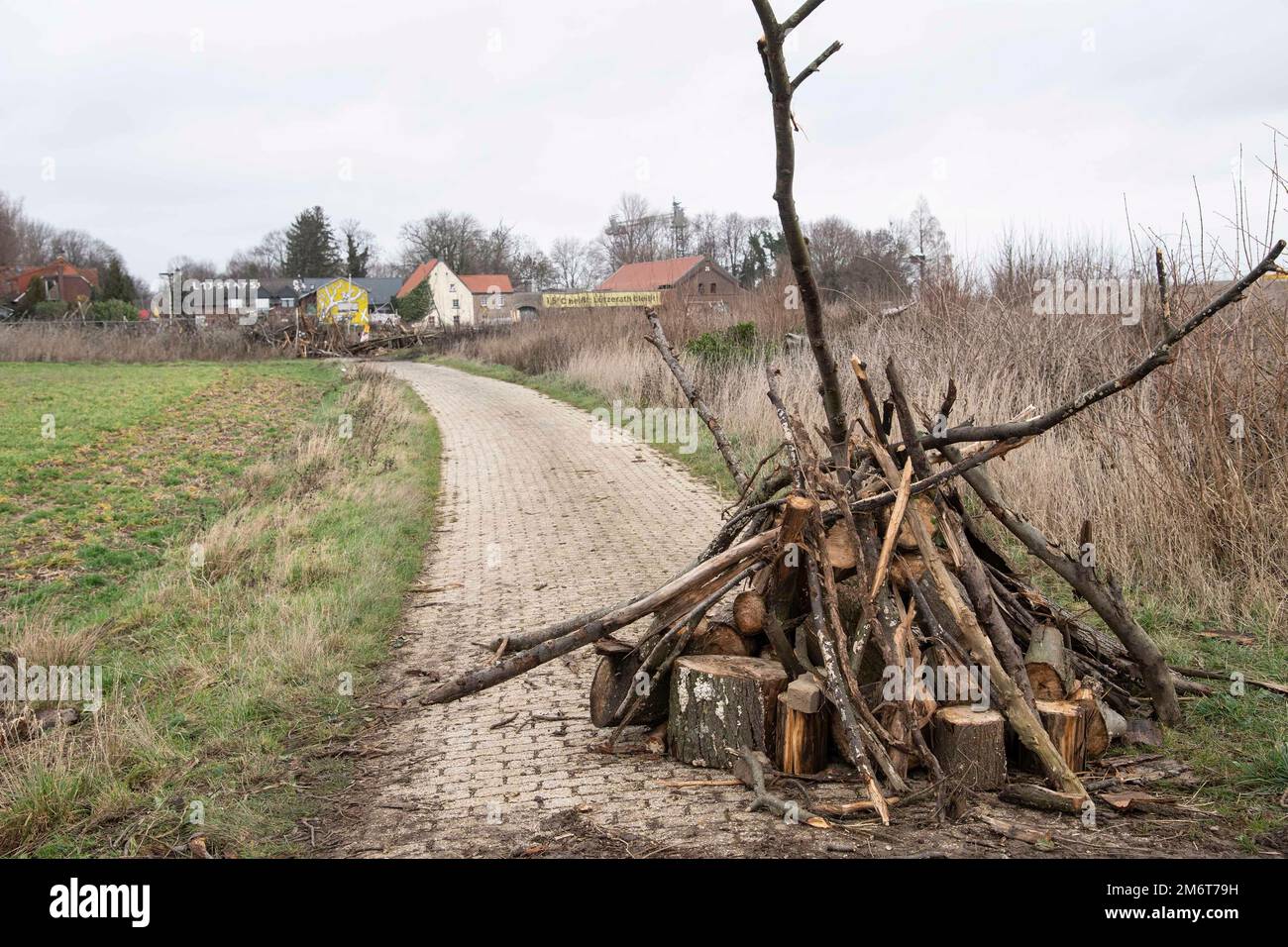 The village of Luetzerath, panorama, general, feature, marginal motif ...